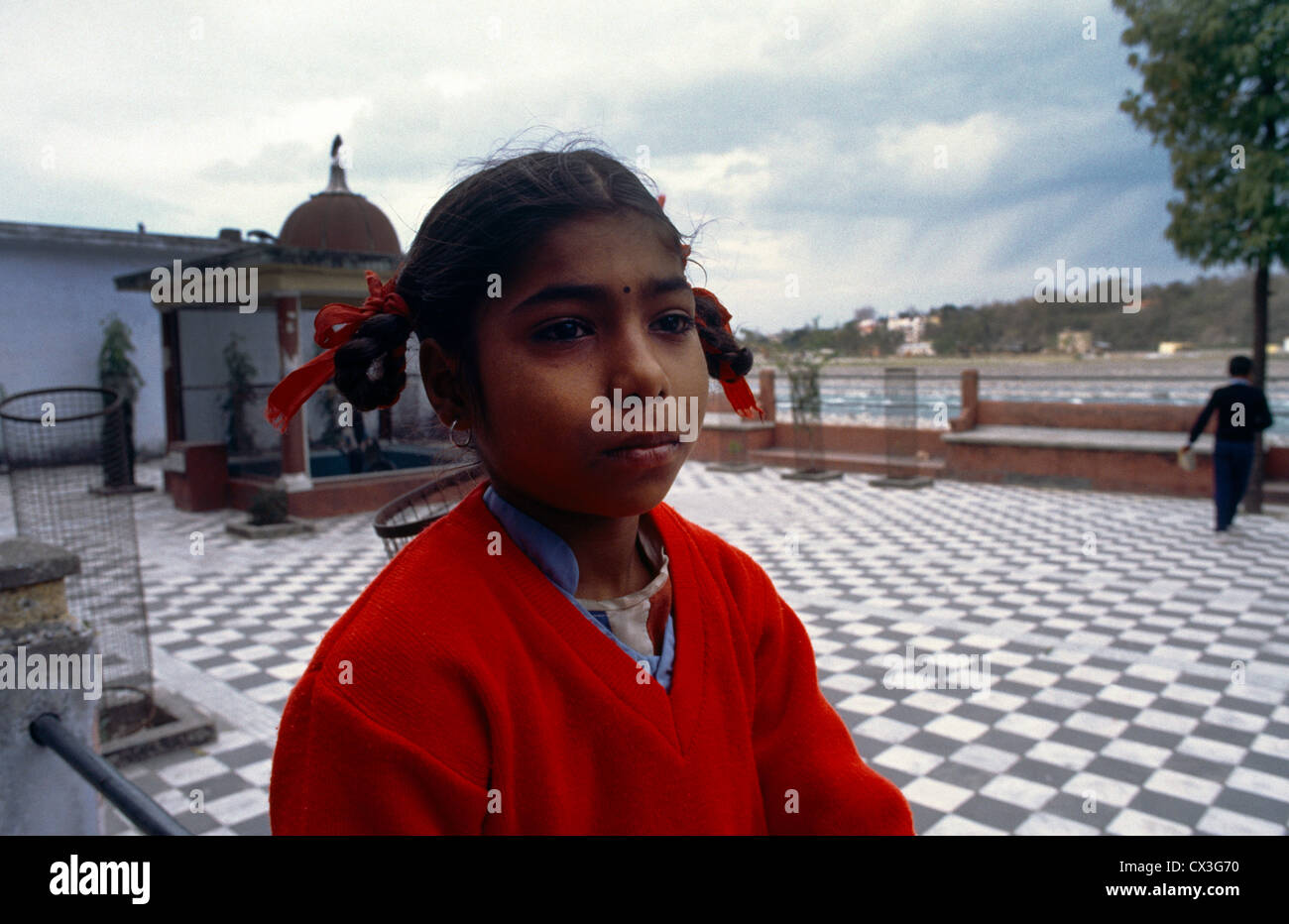 Rishikesh India School Girl In Uniform Stock Photo - Alamy