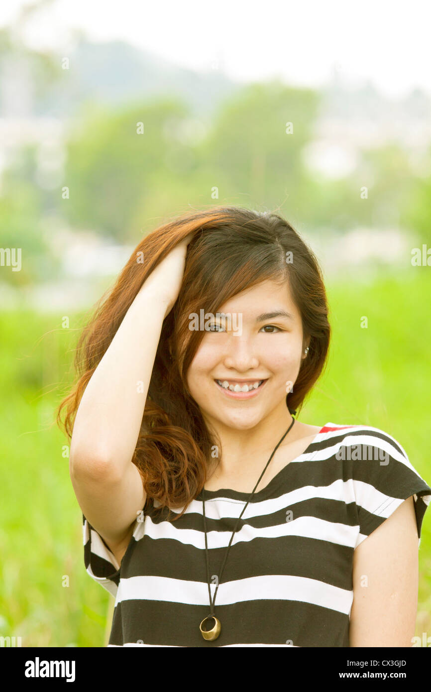 Happy asian woman Stock Photo - Alamy