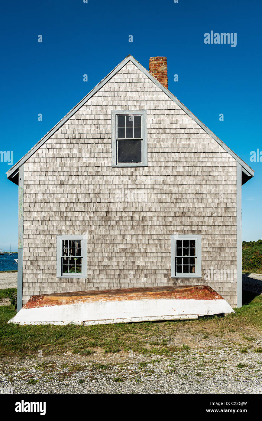 Boat house, Chatham Harbor, Cape Cod, Massachusetts, USA Stock Photo ...