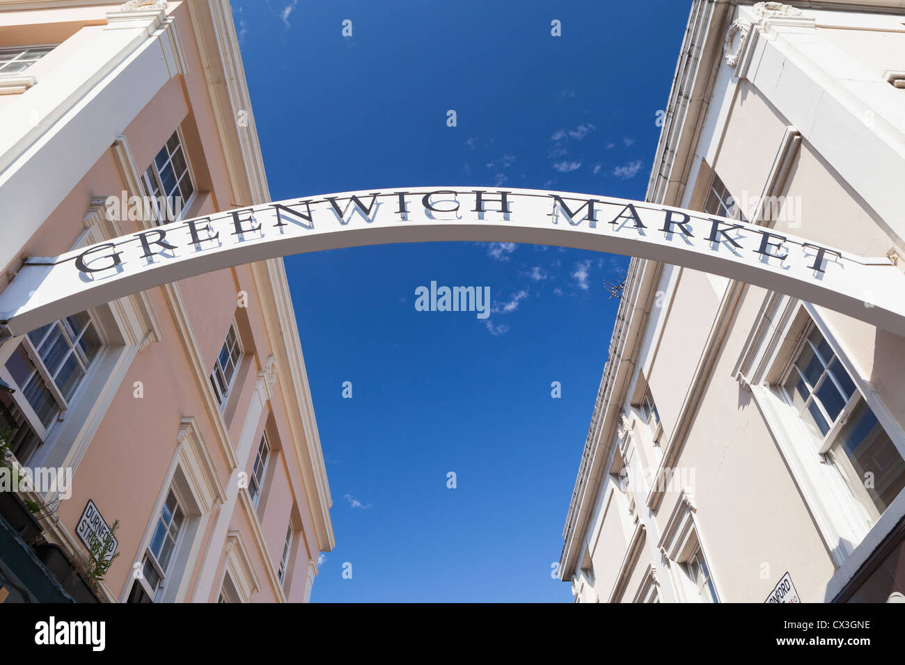 Greenwich market sign, London, England Stock Photo - Alamy