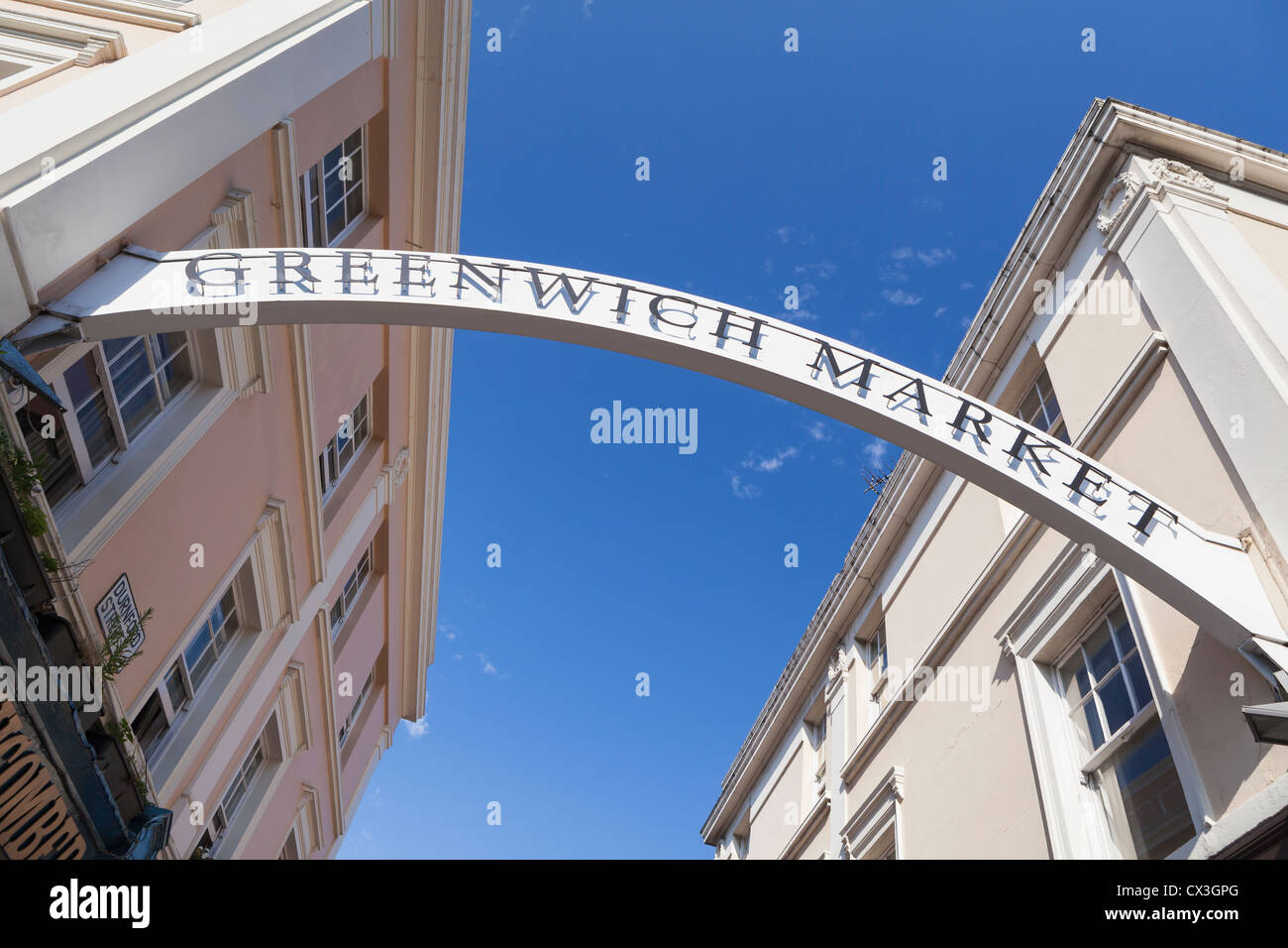 Greenwich market sign, London, England Stock Photo - Alamy