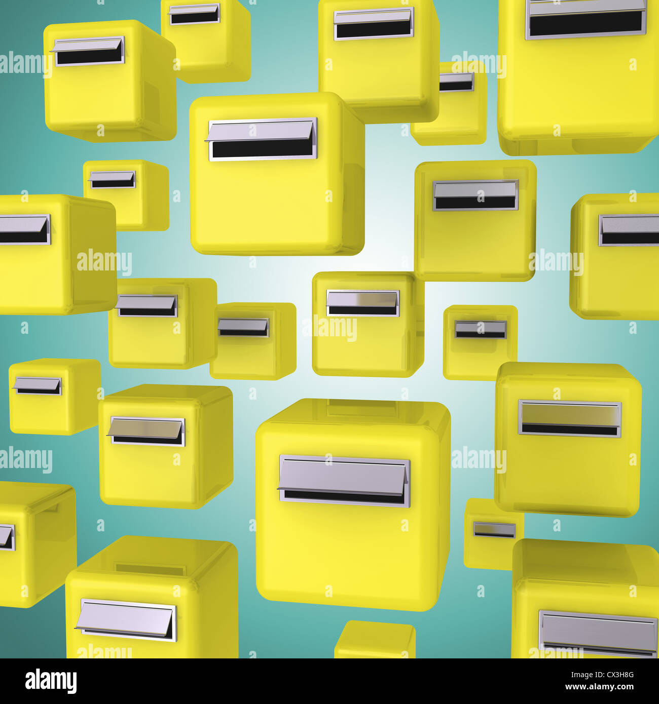 Yellow post boxes hi-res stock photography and images - Alamy