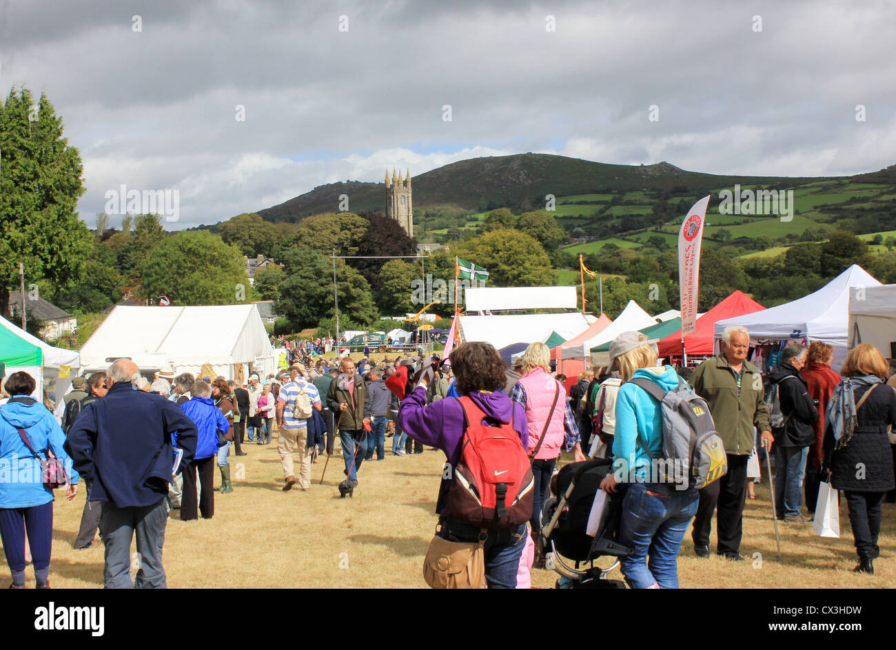 England Devon Widecombe Widecome Fair known worldwide, a typical ...