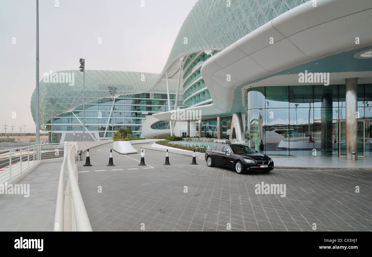 Yas Hotel, Abu Dhabi, United Arab Emirates. Architect: Asymptote, Hani ...