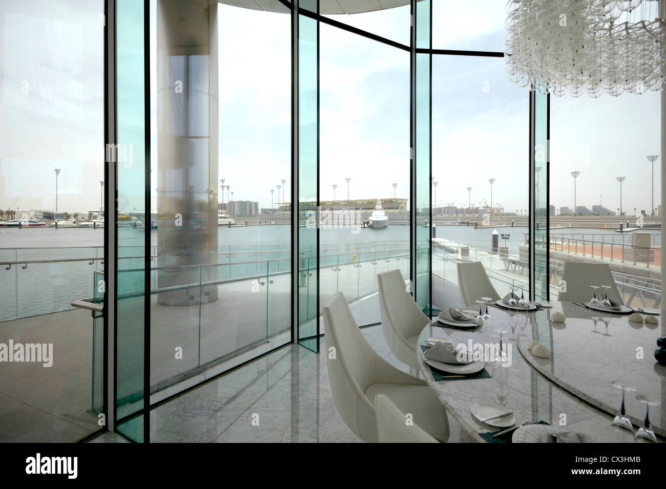 Yas Hotel, Abu Dhabi, United Arab Emirates. Architect: Asymptote, Hani ...