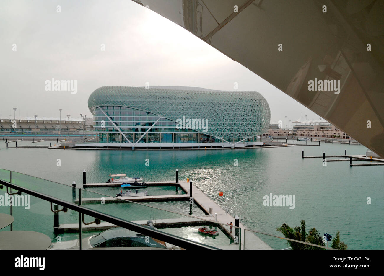 Yas Hotel, Abu Dhabi, United Arab Emirates. Architect: Asymptote, Hani ...