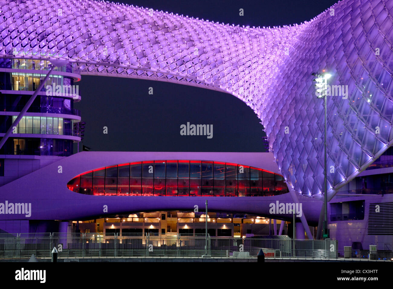 Yas Hotel, Abu Dhabi, United Arab Emirates. Architect: Asymptote, Hani ...