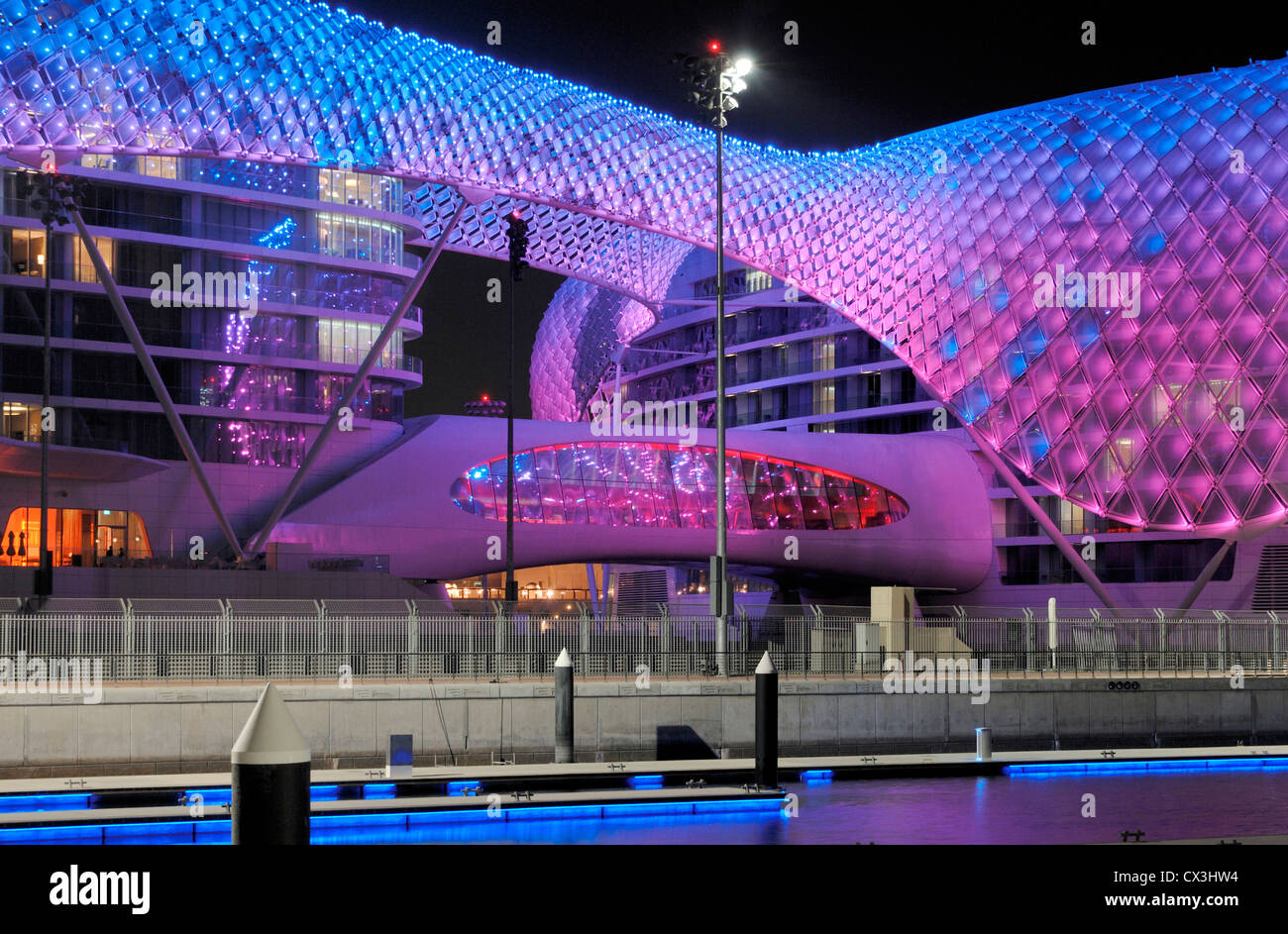 Yas Hotel, Abu Dhabi, United Arab Emirates. Architect: Asymptote, Hani ...