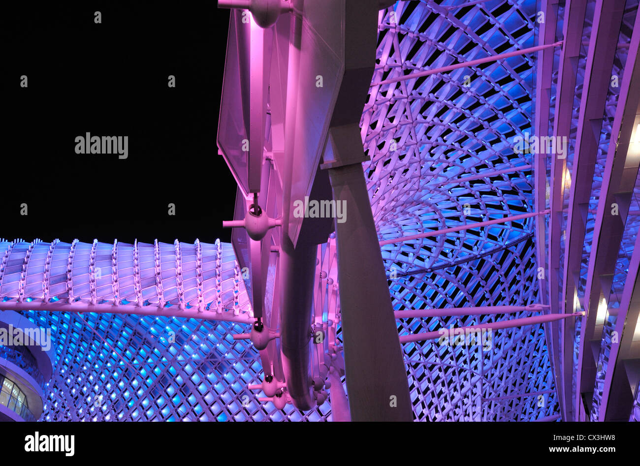 Yas Hotel, Abu Dhabi, United Arab Emirates. Architect: Asymptote, Hani ...