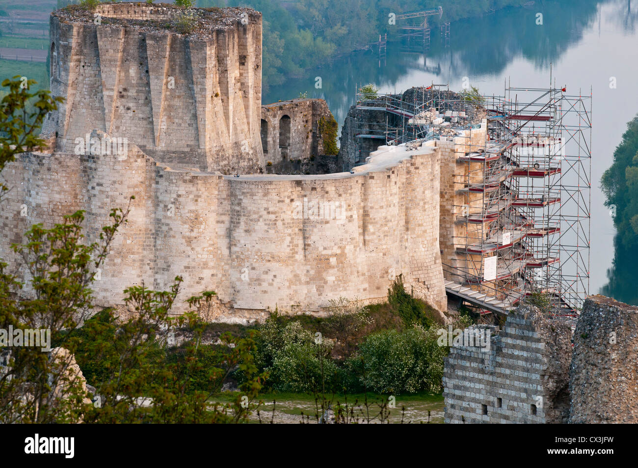FRANCE, NORMANDY, LES ANDELYS, CHATEAU GAILLARD, RIVER SEINE, Eure Stock Photo - Alamy