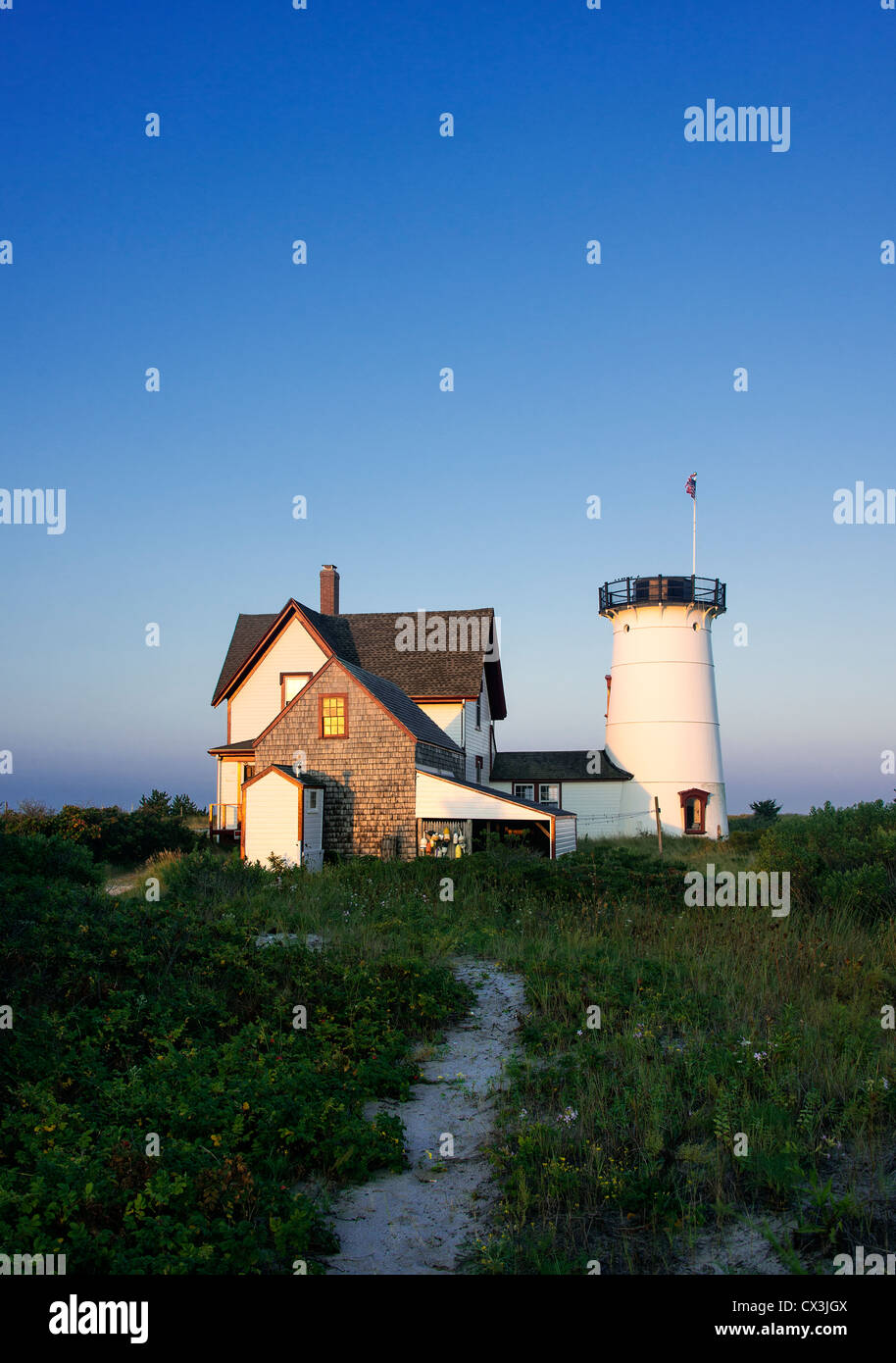 Stage Harbor Lighthouse, Chatham, Cape Cod, Massachusetts, USA. Also ...