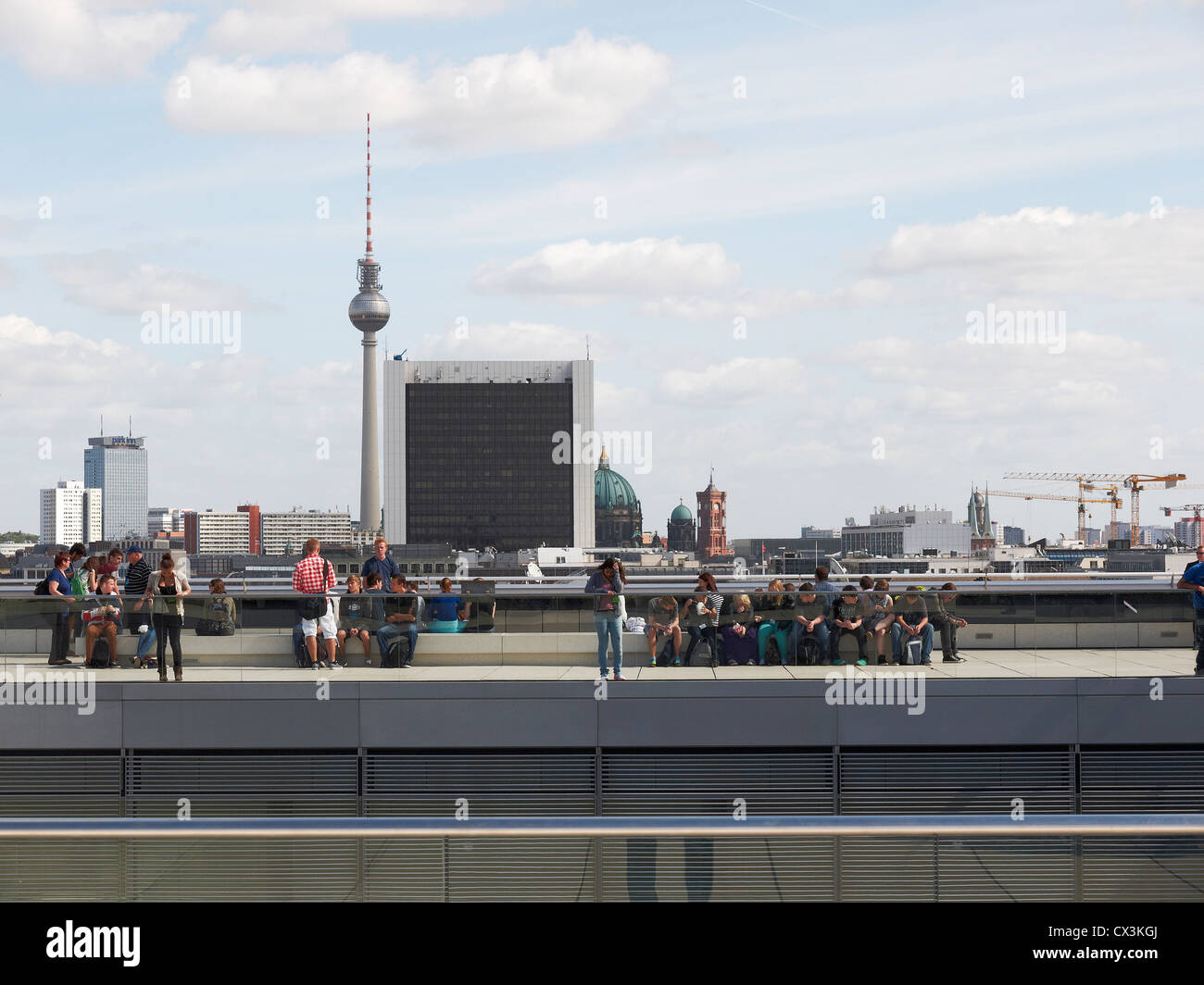Panoramic view from Reichstag building to Berlin-Mitte,Germany Stock ...