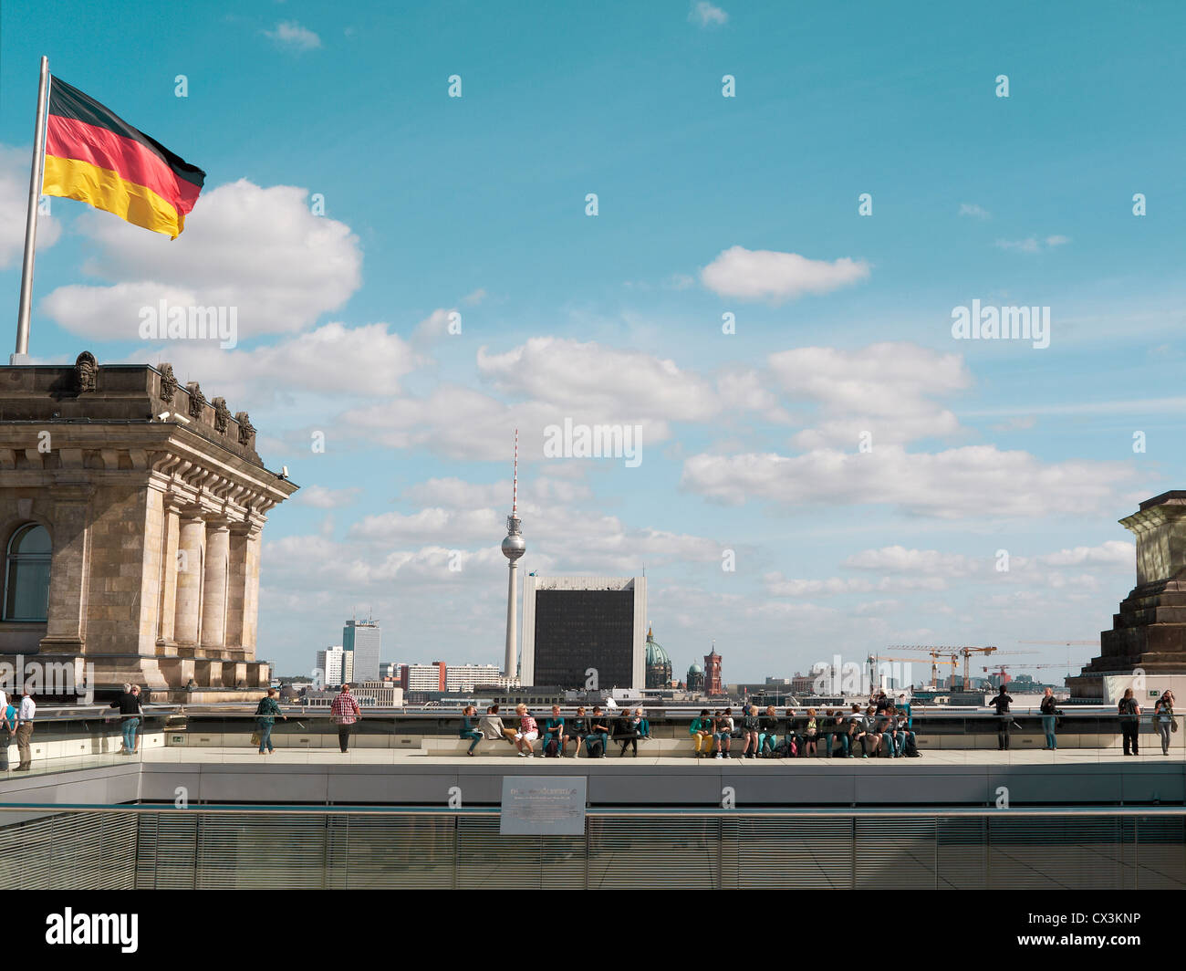 Panoramic view from Reichstag building to Berlin-Mitte,Germany Stock ...