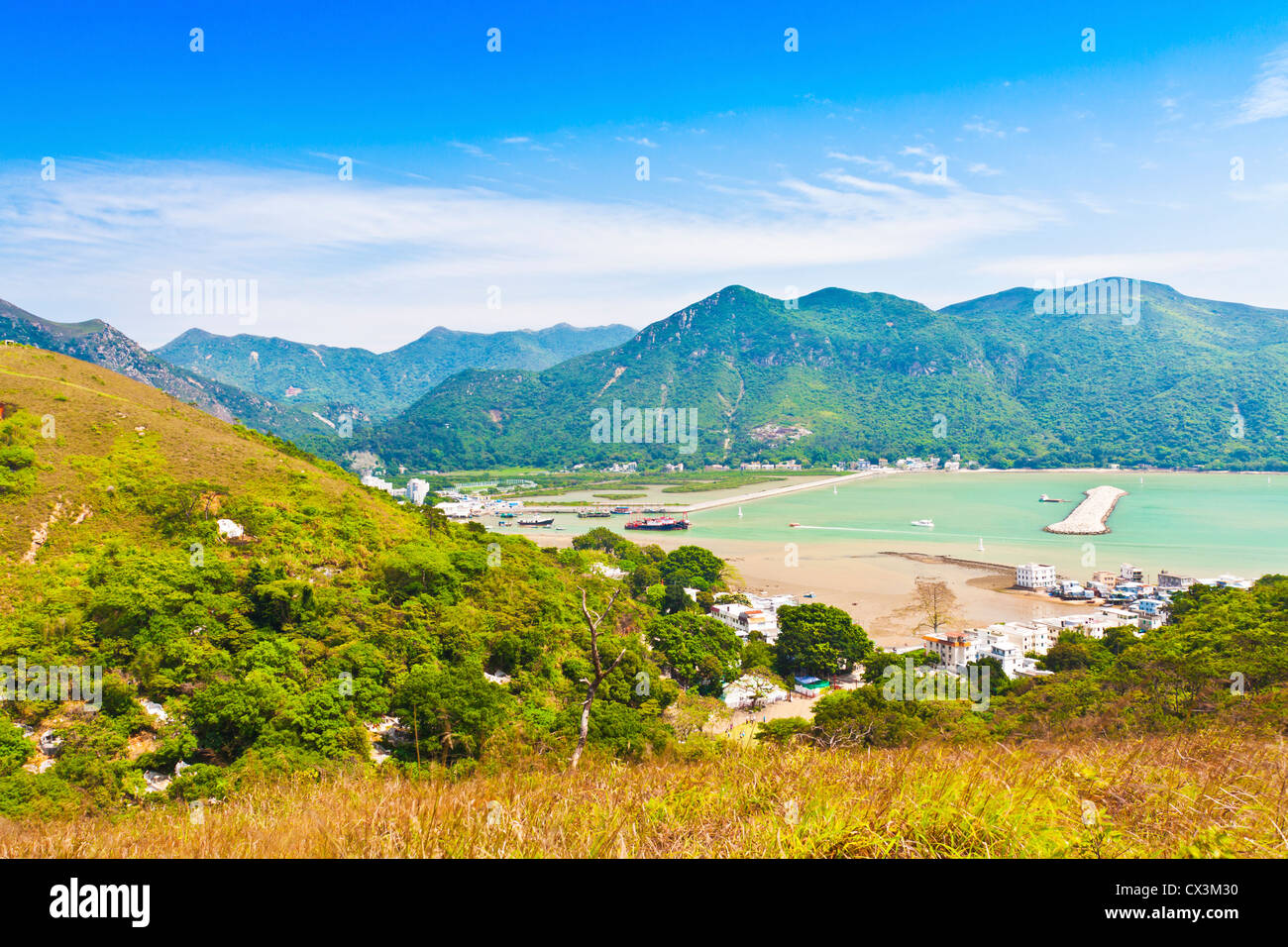 Tai O landscape from mountains in Hong Kong Stock Photo - Alamy