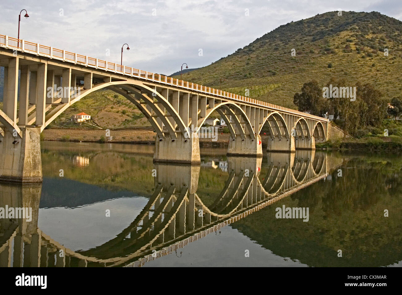 PORTUGAL, River Douro, Barca D’Alva, bridge over the river Stock Photo ...