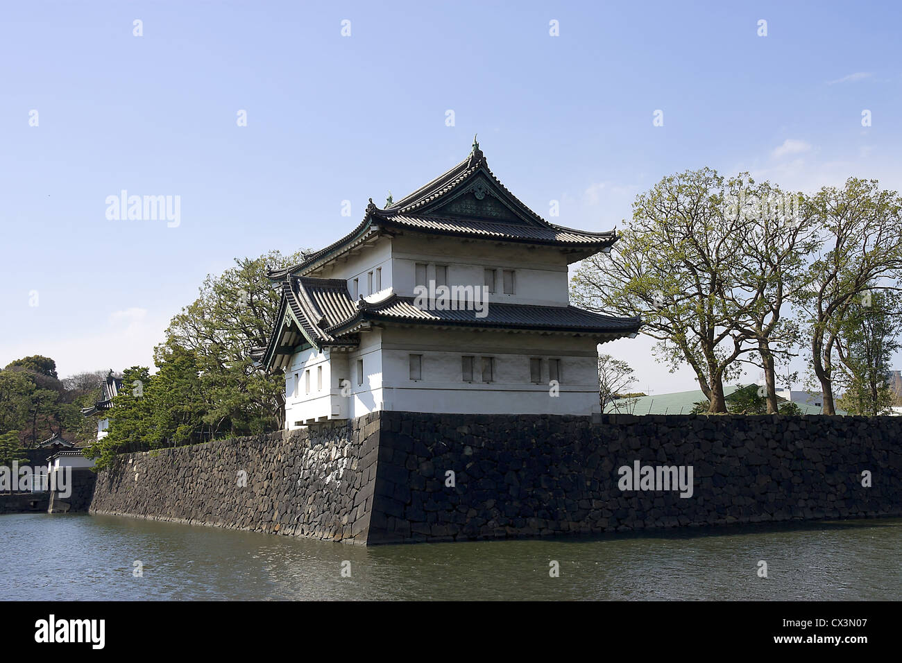 Tower of Edo castle (nowadays Imperial Palace), Tokyo, Japan Stock ...
