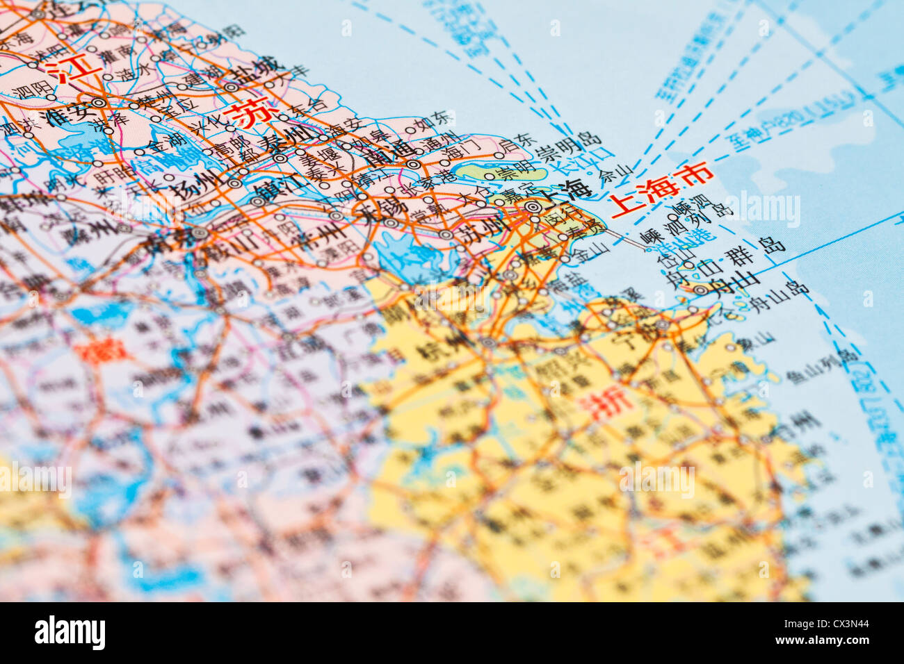 Shanghai map hi-res stock photography and images - Alamy