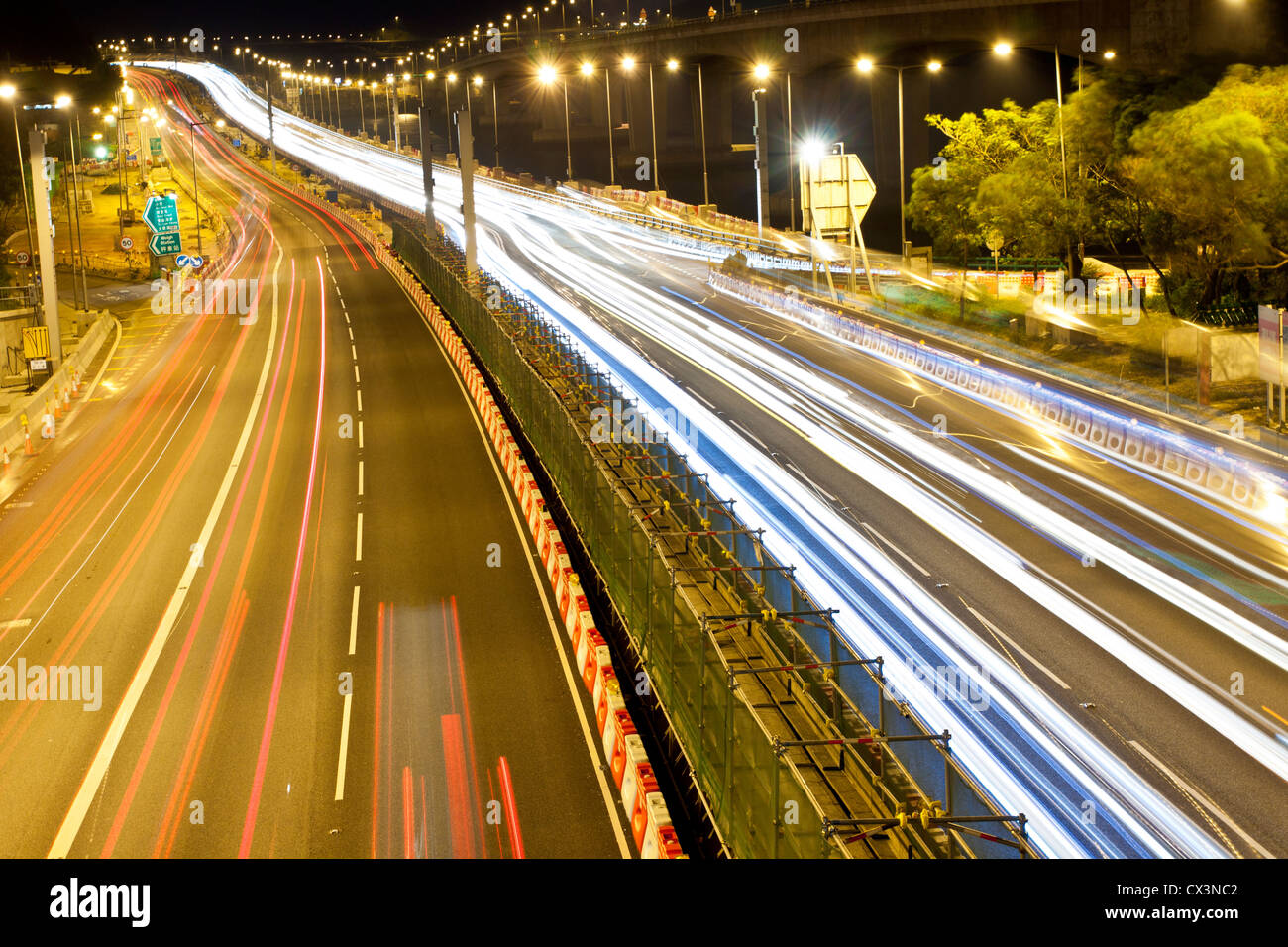 Traffic in Hong Kong at highway Stock Photo - Alamy