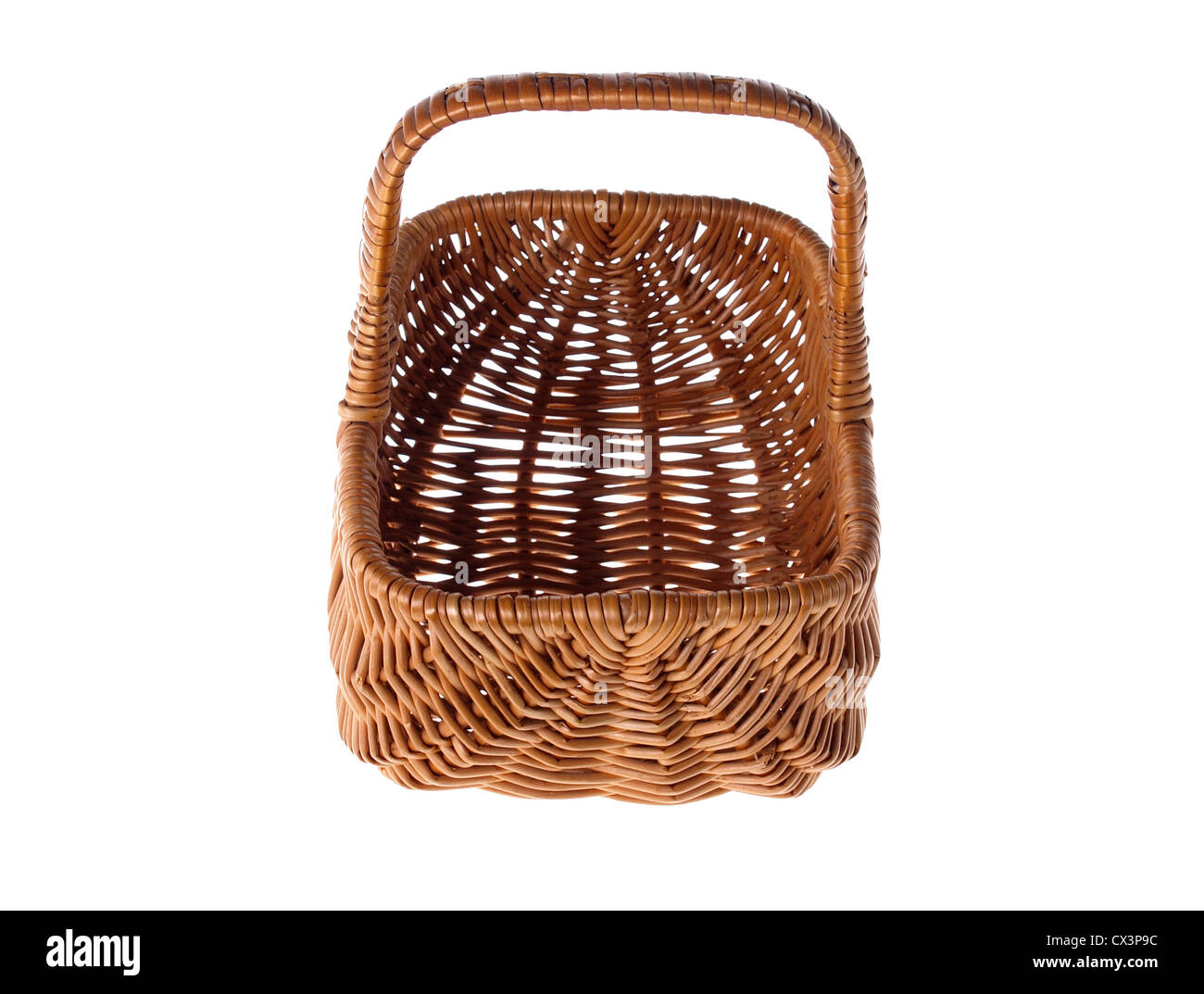 Wicker Basket, studio isolated photo Stock Photo - Alamy