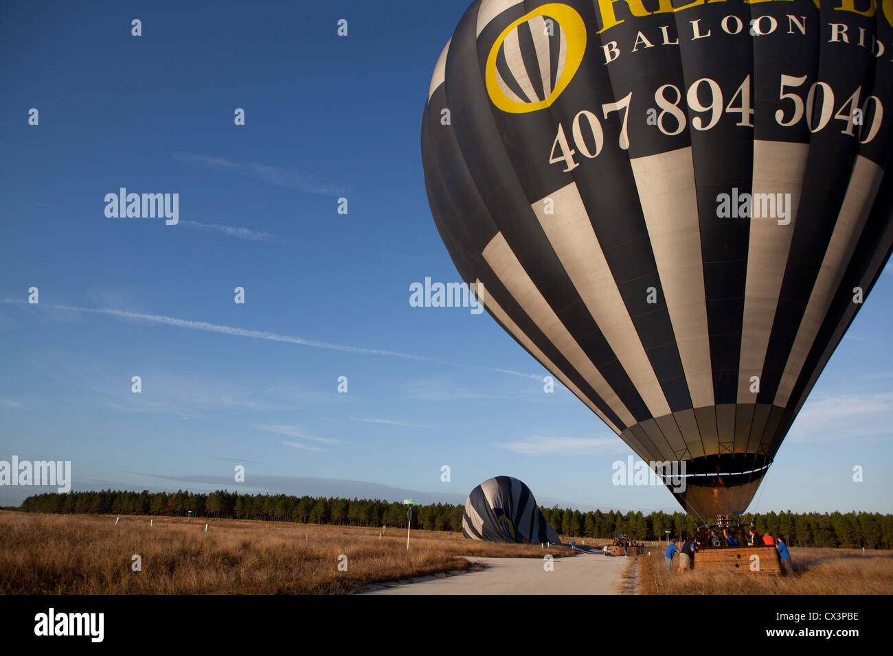 Hot Air Balloon Orlando Florida USA at sunrise Stock Photo - Alamy
