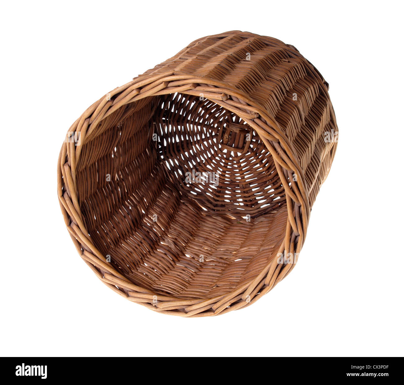 Wicker Basket, studio isolated photo Stock Photo - Alamy