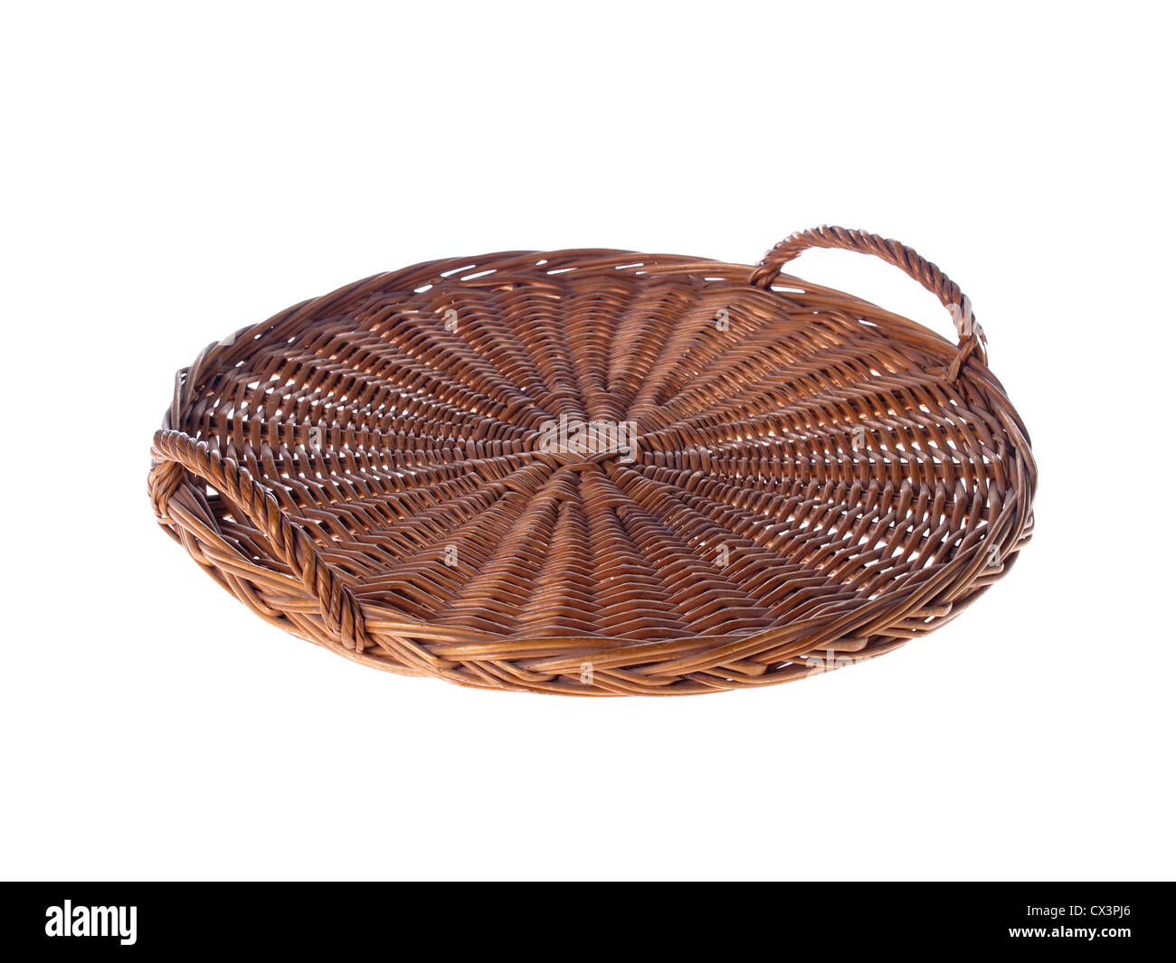 Wicker Basket, studio isolated photo Stock Photo - Alamy