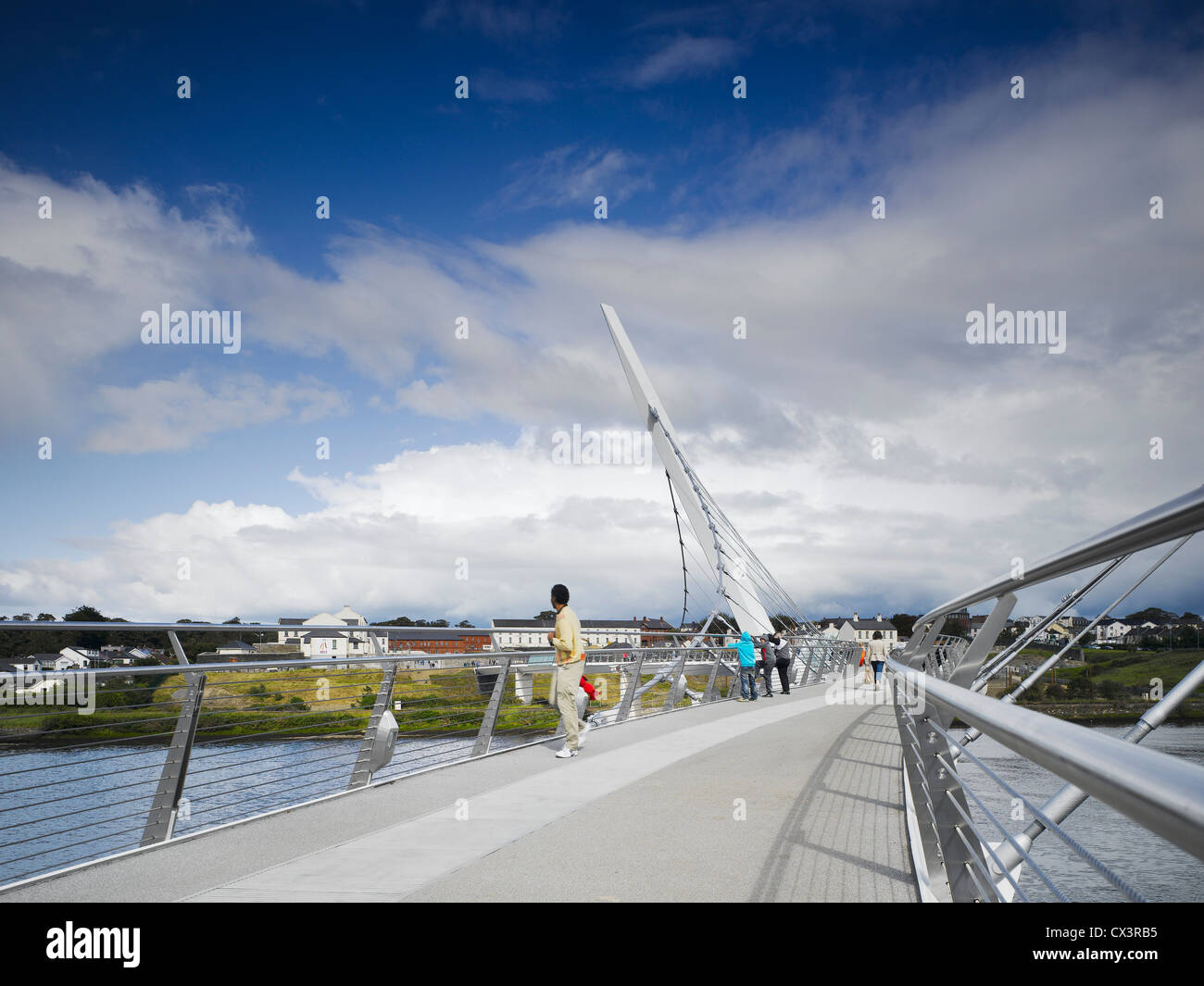 Peace Bridge, Bridge, Europe, United Kingdom, Londonderry, Wilkinson ...