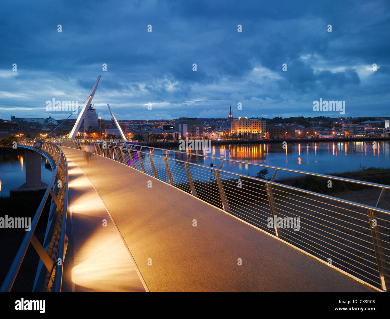 Peace Bridge, Bridge, Europe, United Kingdom, Londonderry, Wilkinson ...