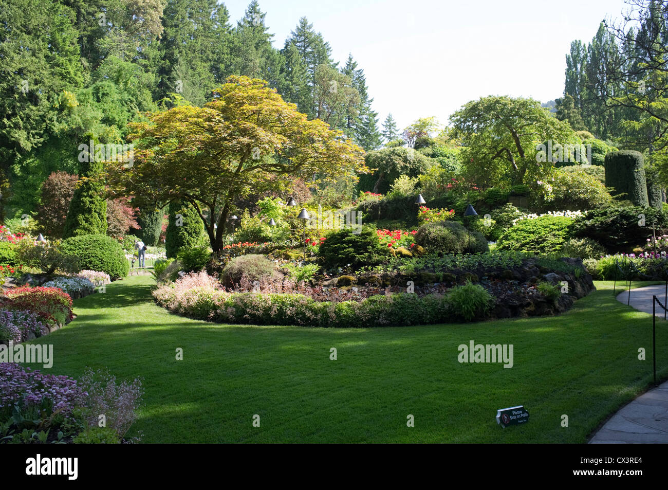 The Ross Fountain Butchart Gardens Stock Photos & The Ross Fountain ...