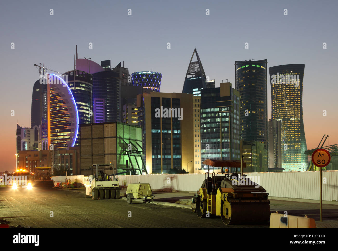 Construction site in Doha downtown. Qatar, Middle East Stock Photo - Alamy