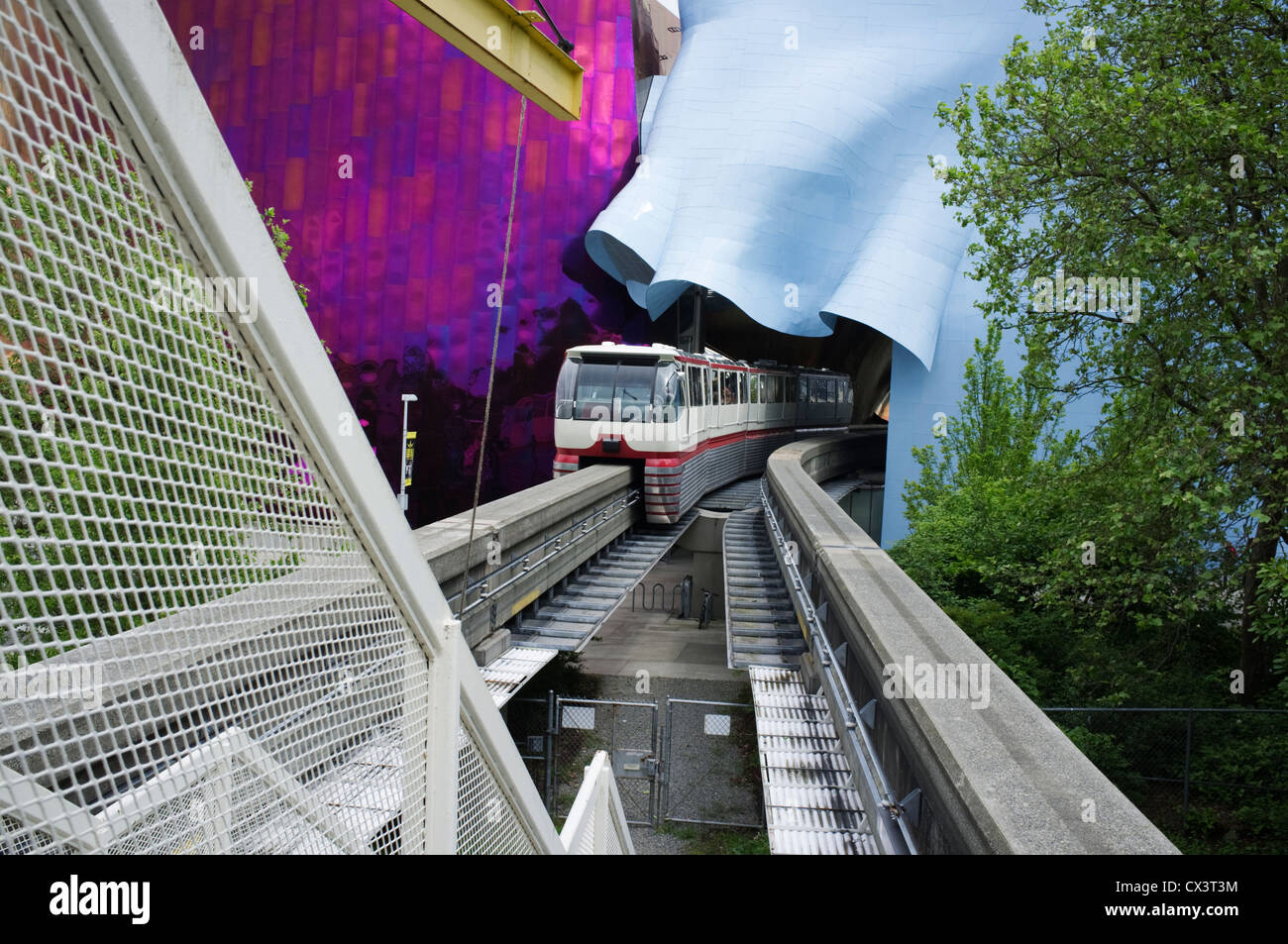 Seattle, Washington State, USA Monorail at Seattle Center Station ...