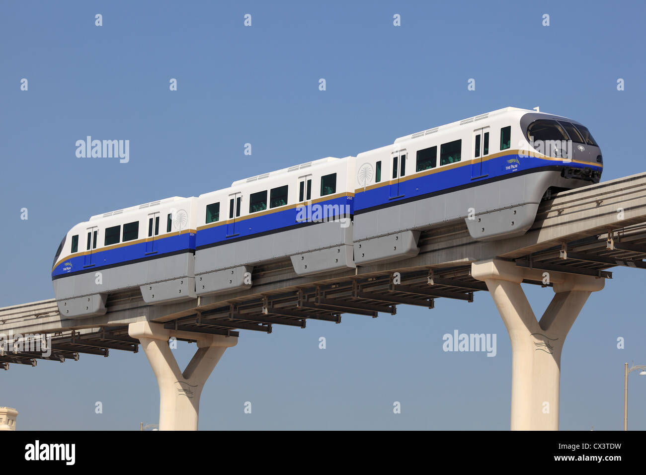 The Palm Monorail in Dubai, United Arab Emirates Stock Photo - Alamy
