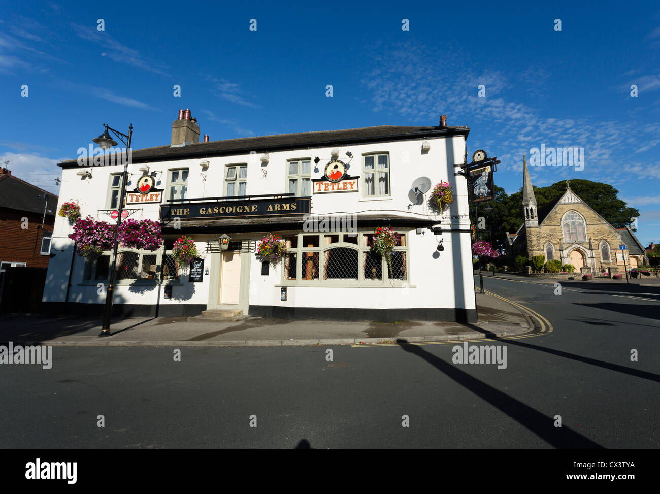 The Gascoigne Arms pub in the village of Barwick in Elmet Stock Photo ...