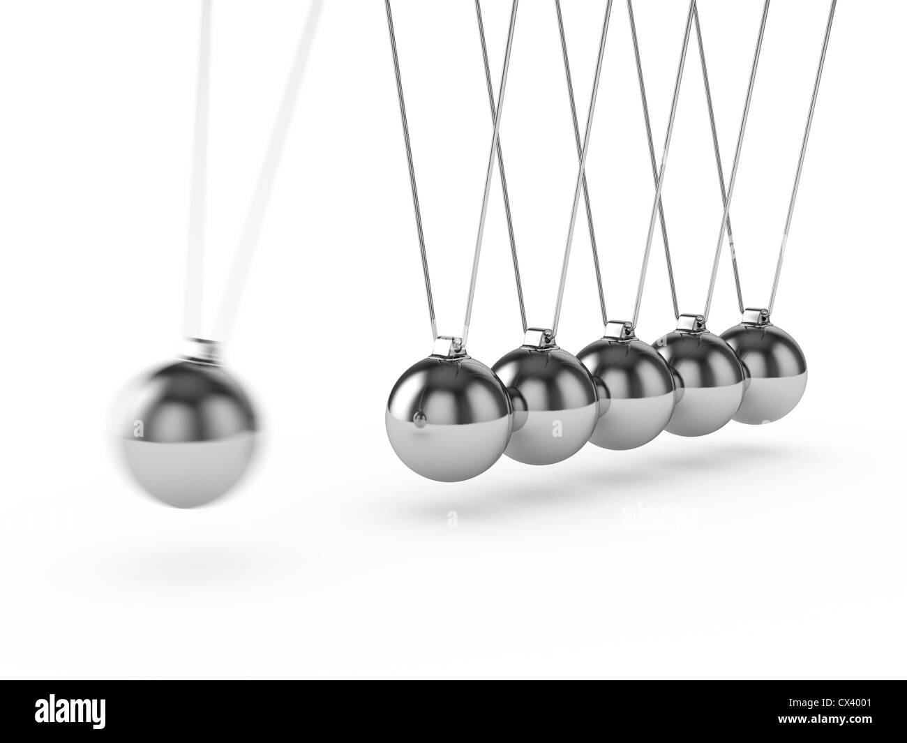 3d render of newton ball isolated on white background Stock Photo - Alamy