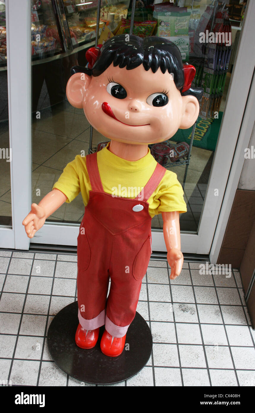 Statue of the character "Peko chan" Mascot for the Fujiya food company Stock Photo - Alamy