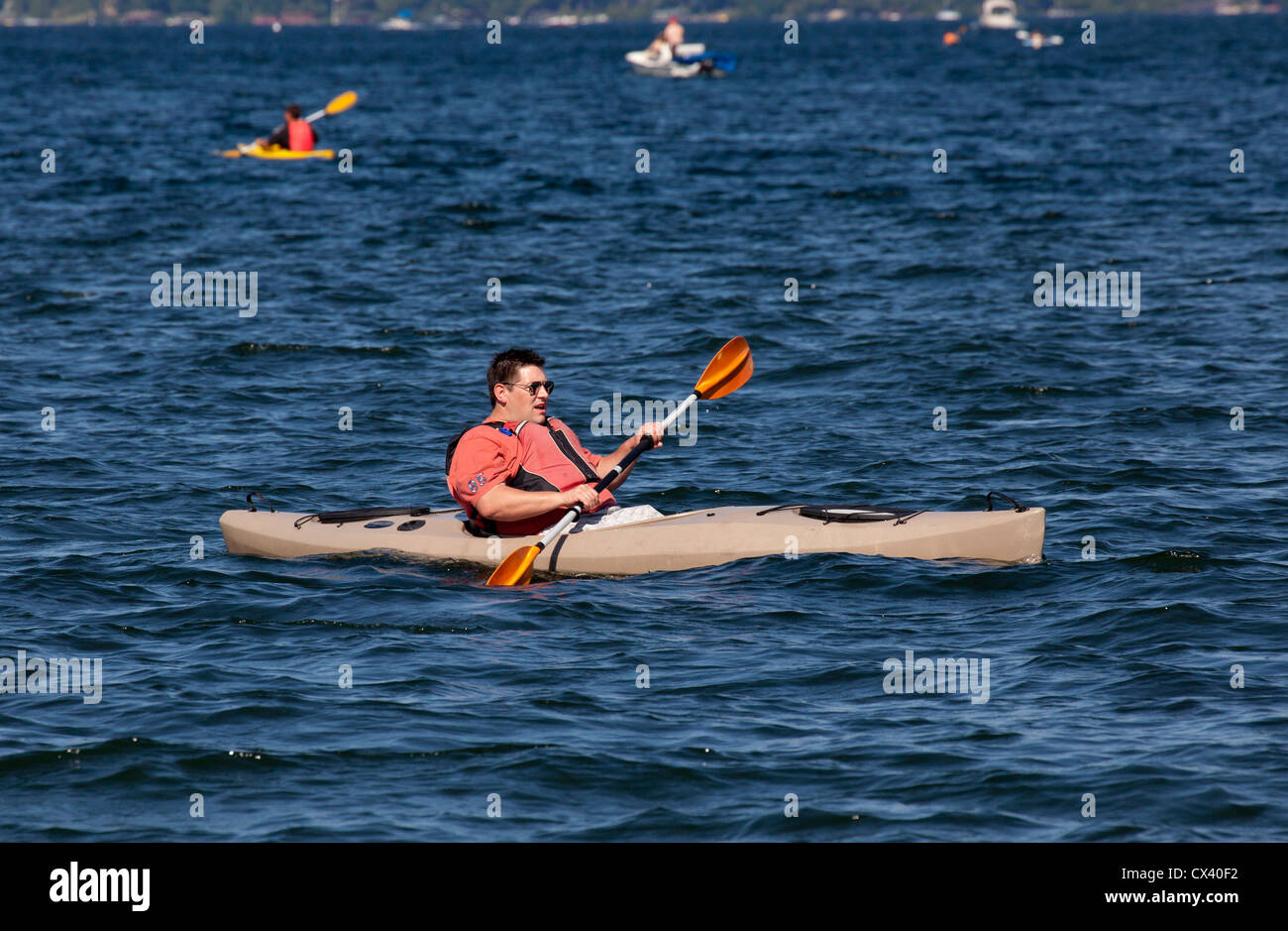 Fat man kayaking hi-res stock photography and images - Alamy