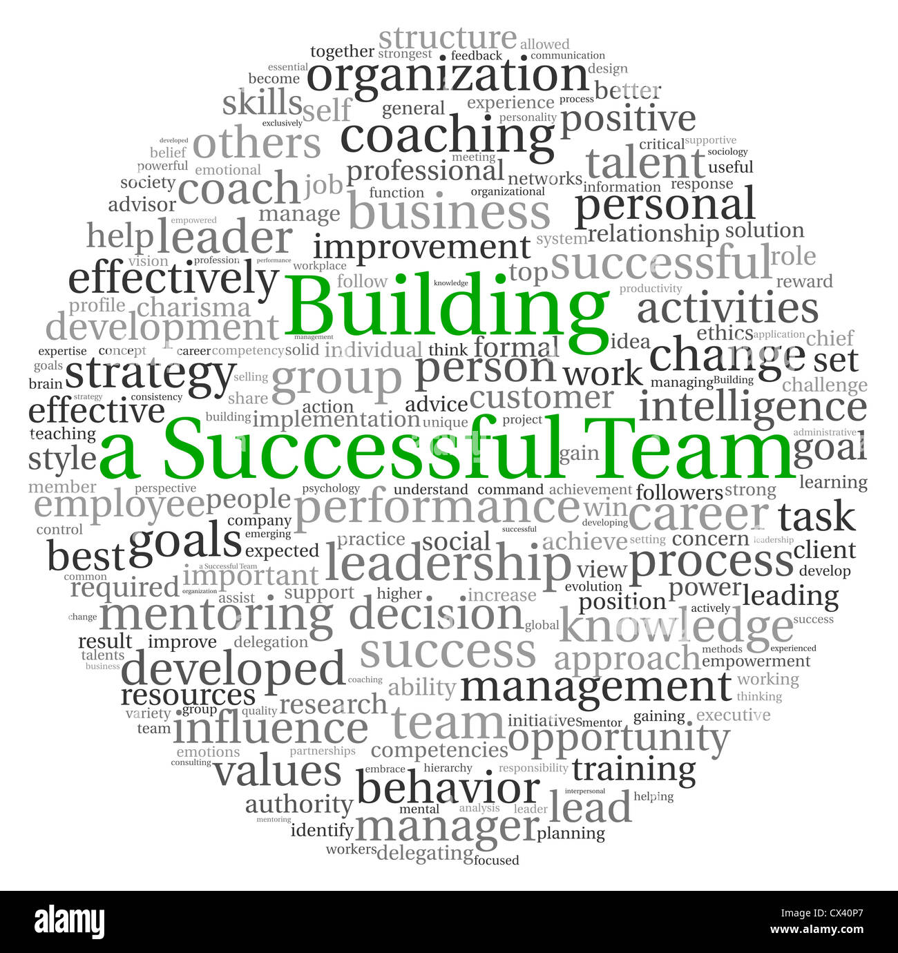 Building a Successful Team concept in word tag cloud on white ...
