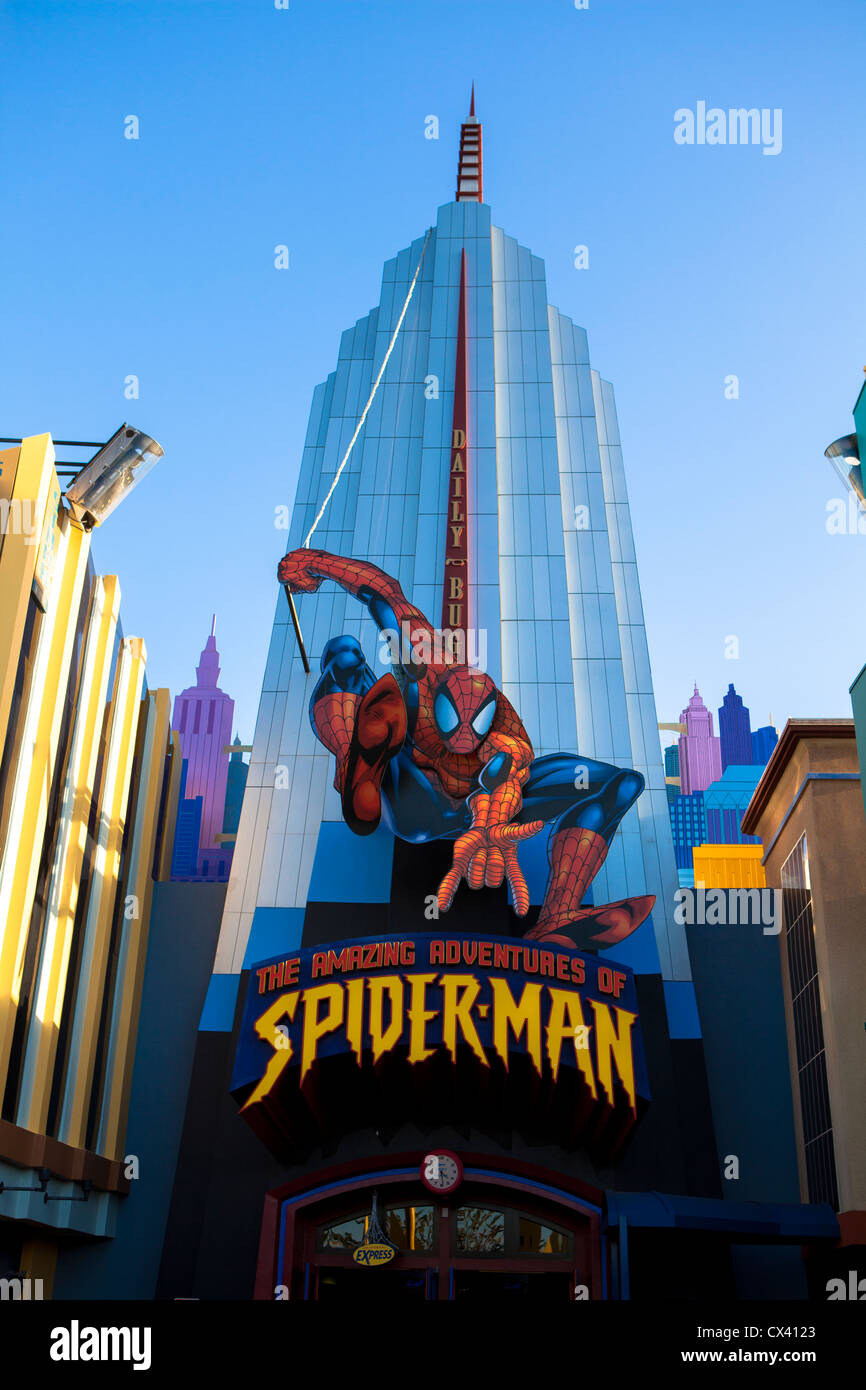 Spiderman Universal theme park Orlando Florida USA Stock Photo - Alamy