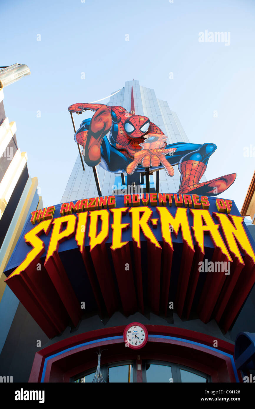Spiderman Universal theme park Orlando Florida USA Stock Photo - Alamy