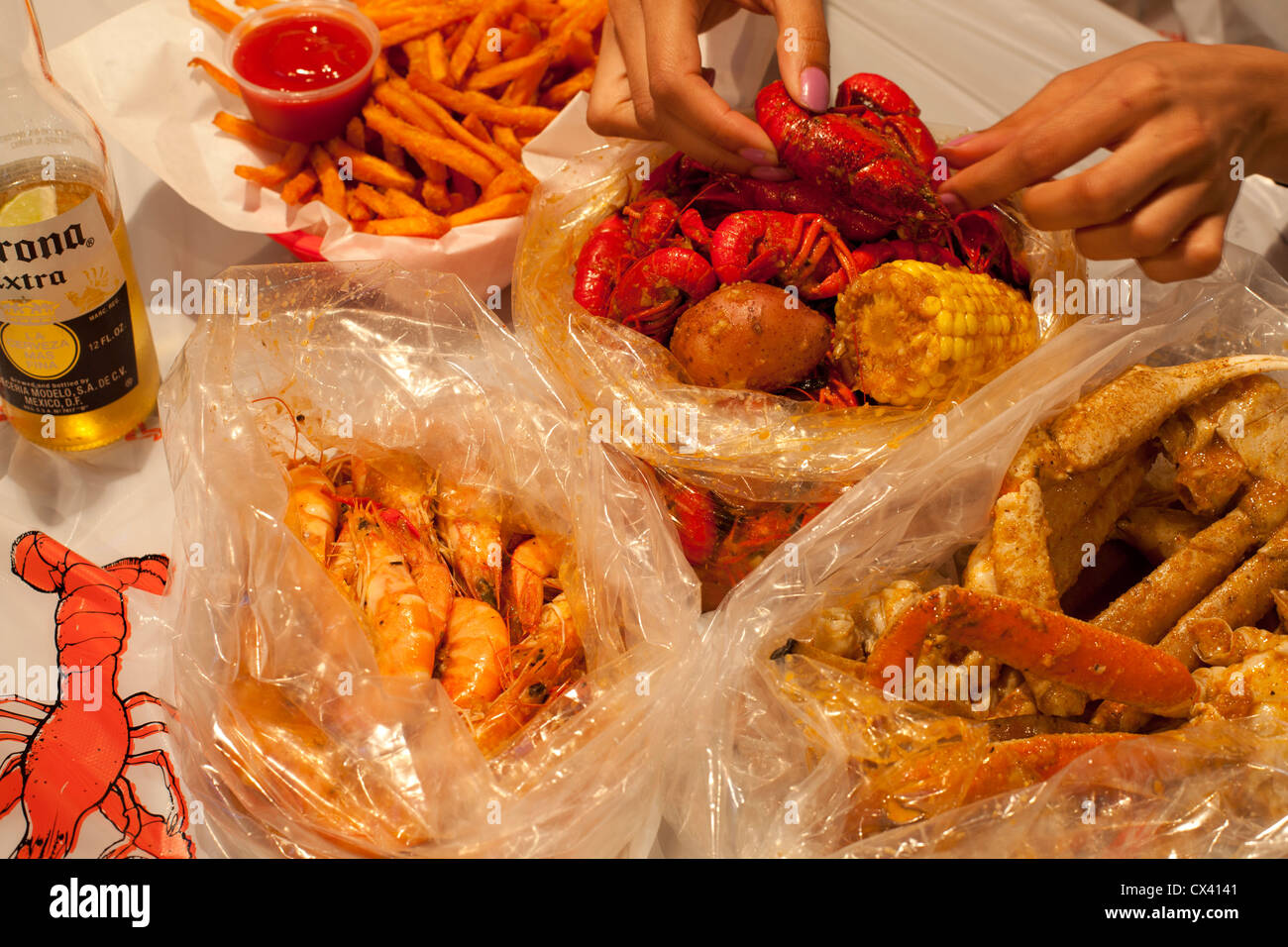 Spicy seafood restaurant Orlando Florida USA Stock Photo - Alamy