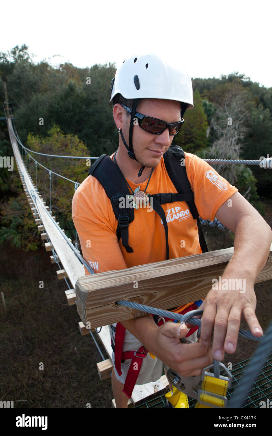 Zip lining Orlando Florida USA Stock Photo - Alamy