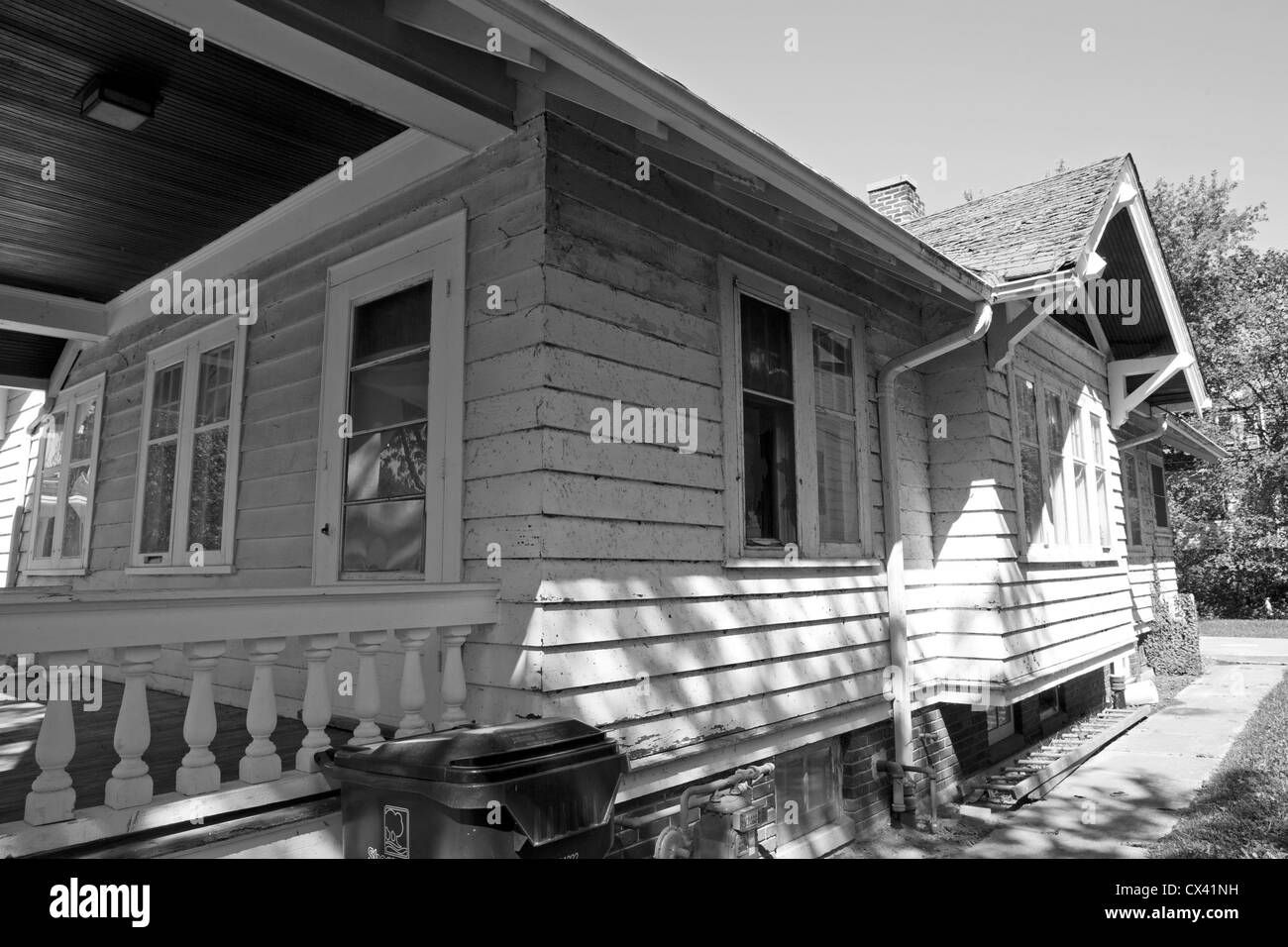 A house which has sat vacant for 20 years shows signs of neglect Stock ...