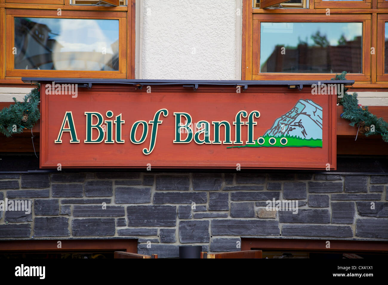 A bit of Banff signboard, Alberta, Canada Stock Photo - Alamy