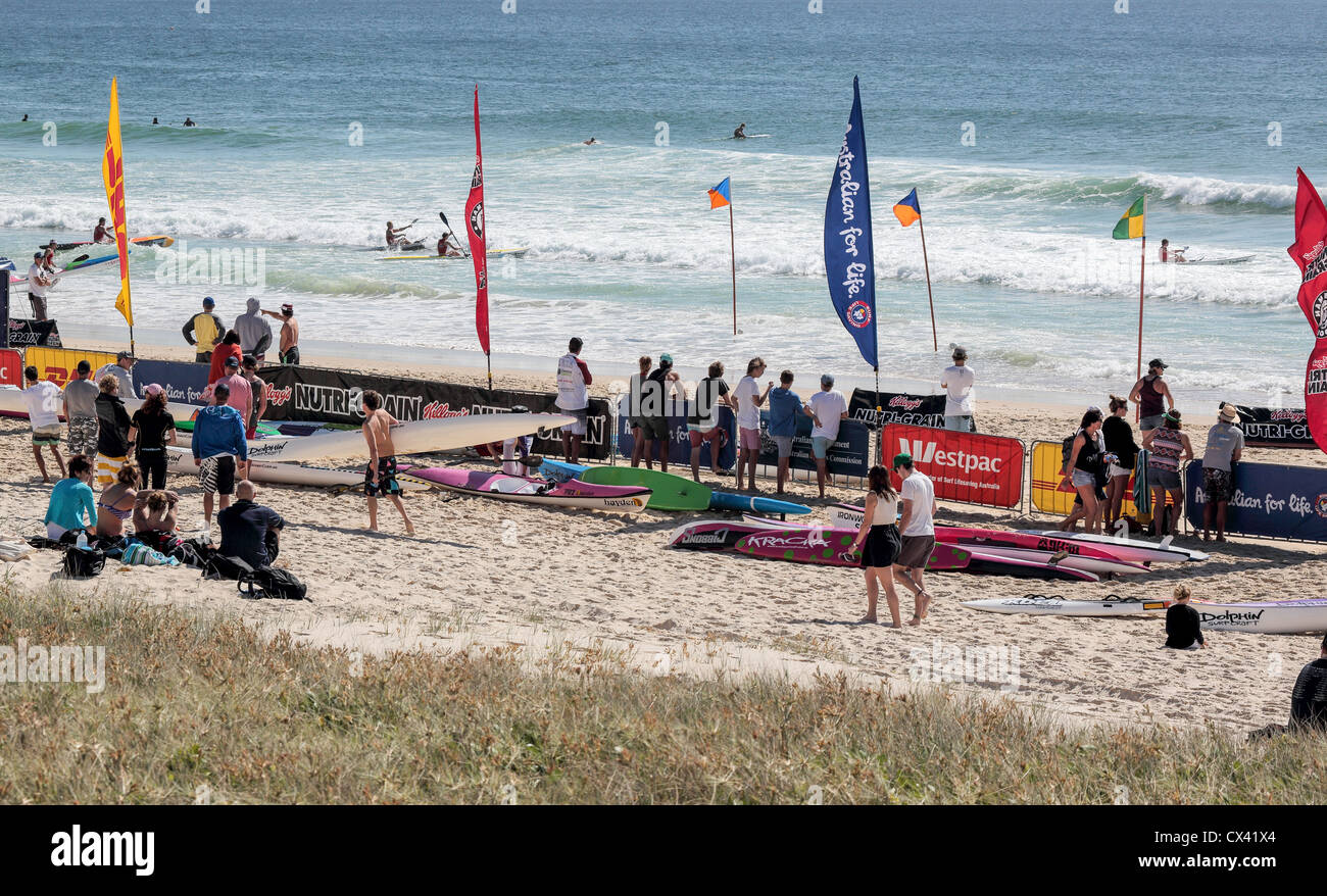 Surf Lifesaving carnival Tugun Beach Queensland surf clubs attend a ...