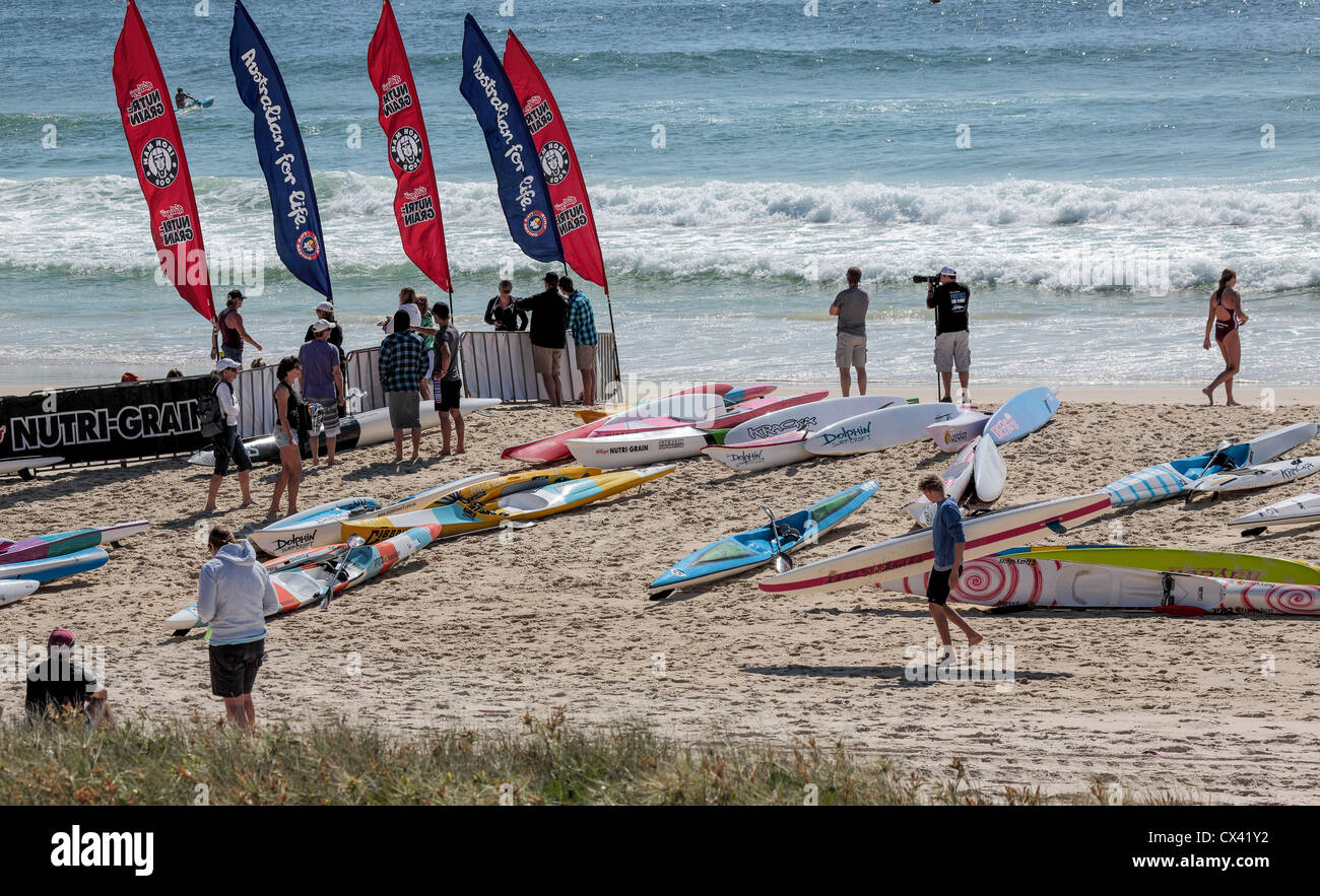 Surf Lifesaving carnival Tugun Beach Queensland surf clubs attend a ...