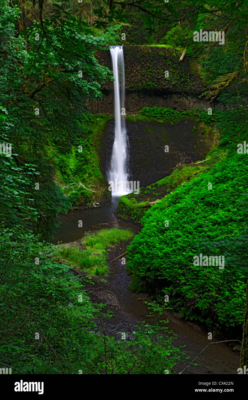 Middle North Falls in the Cascade Mountains, Oregon Stock Photo - Alamy