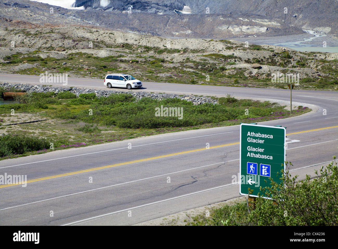 Athabasca glacier sign hi-res stock photography and images - Alamy
