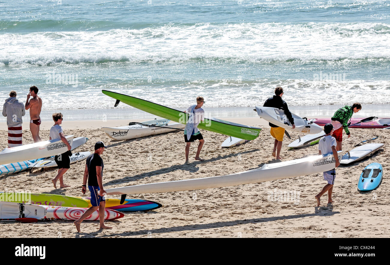 Surf Lifesaving carnival Tugun Beach Queensland surf clubs attend a ...