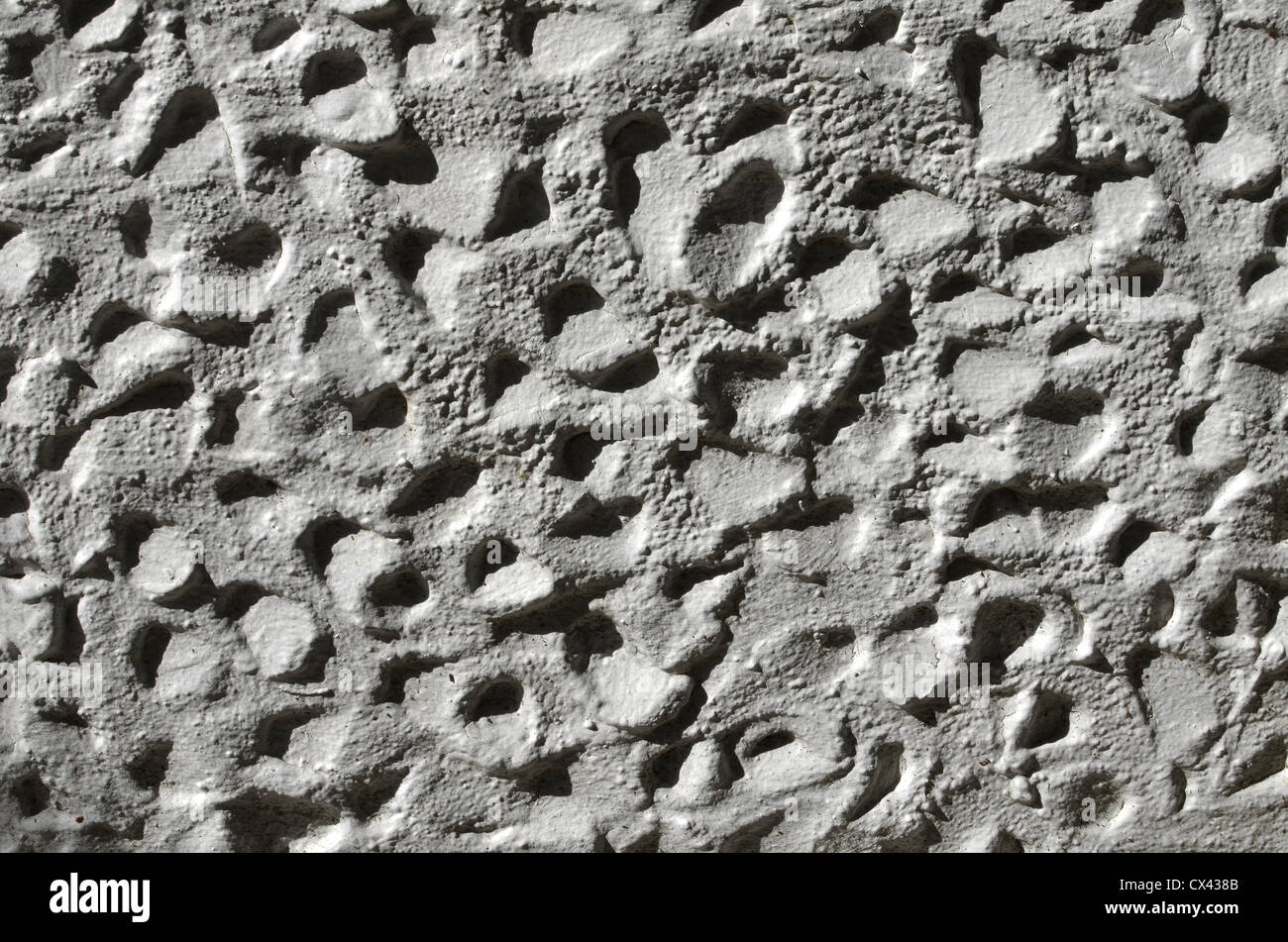 Painted rendered wall in mid-Cornwall. Rough whitewashed wall ...