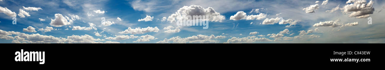 Panoramic photo of the sky with clouds Stock Photo - Alamy